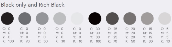 Bảng mã màu CMYK cho in offset