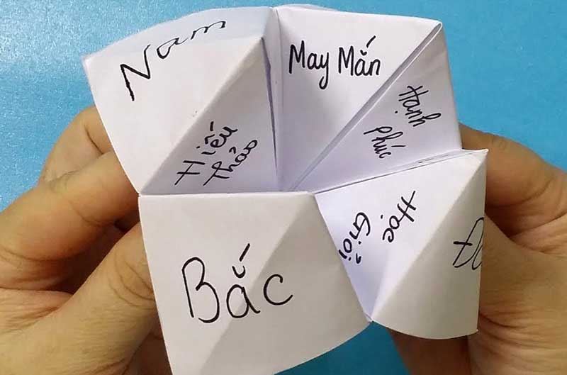 Cách gấp đông tây nam bắc bằng giấy A4